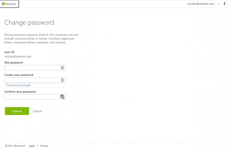 Change Exchange Password (Microsoft 365)