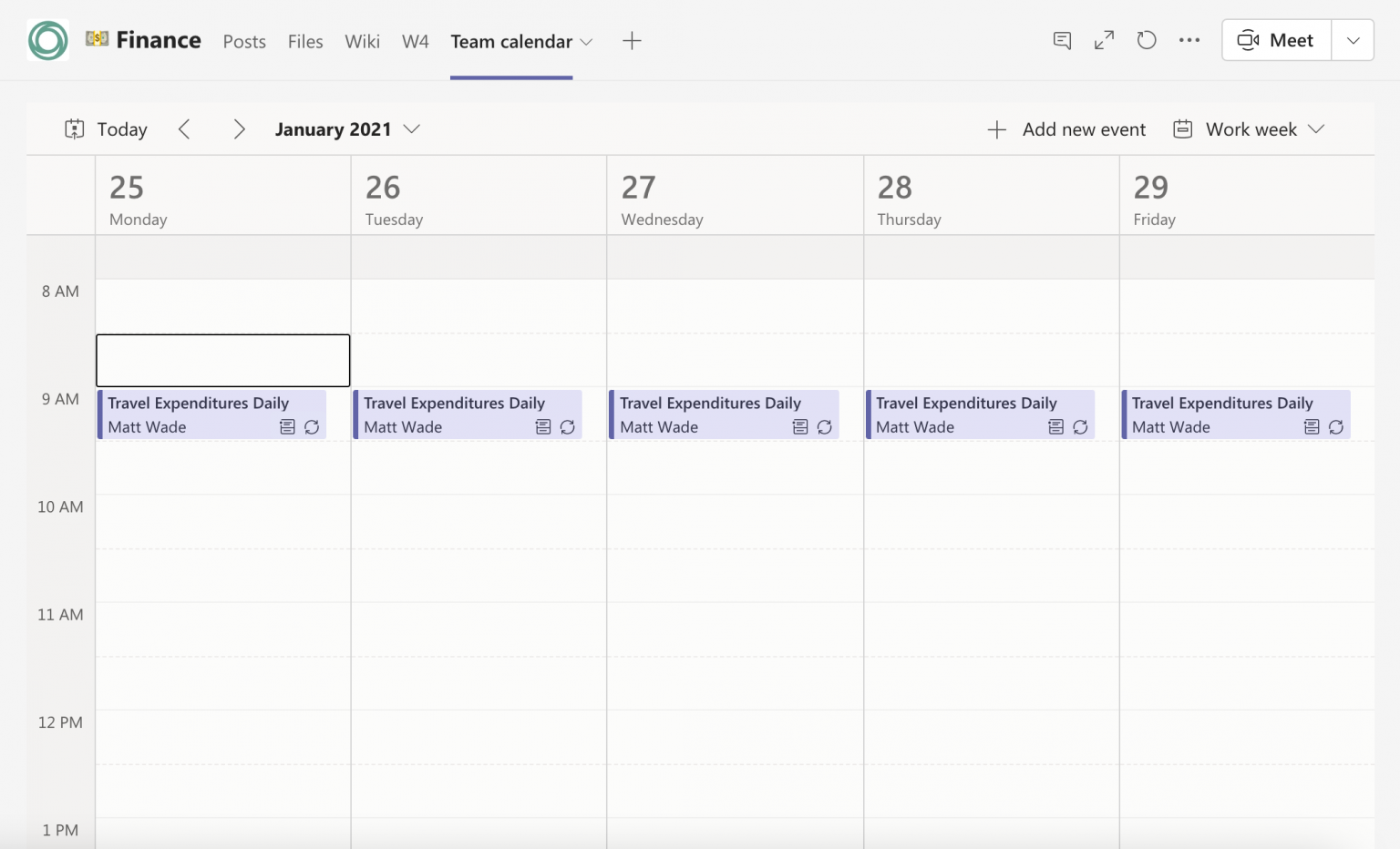 An introduction to channel calendars in Microsoft Teams