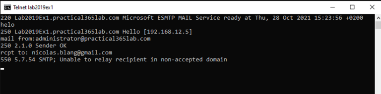 Configure Exchange 2019 for anonymous SMTP relay
