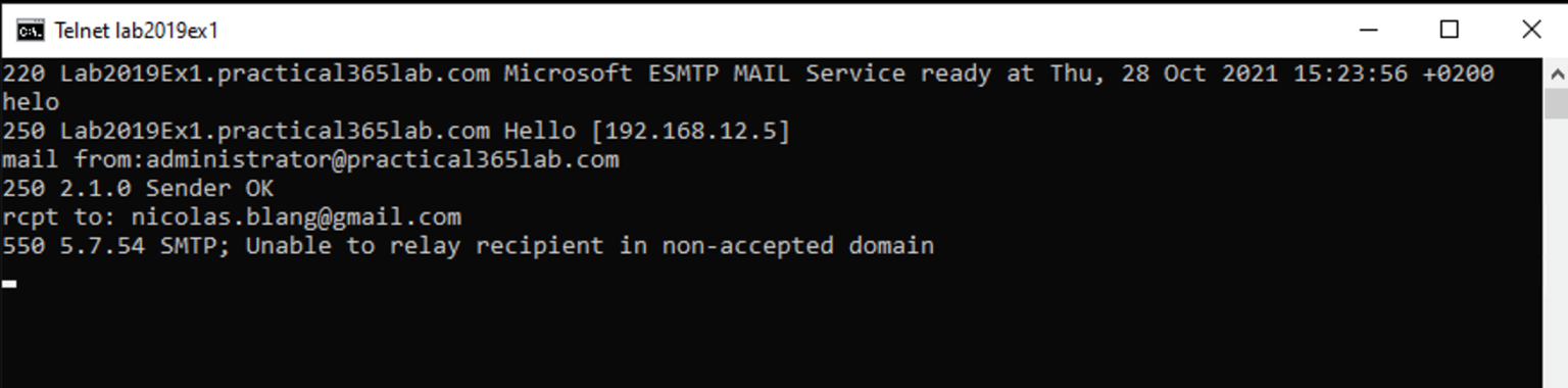 Configure Exchange 2019 for anonymous SMTP relay