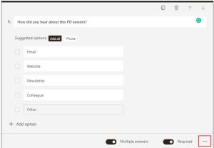 Create multiple-choice questions in Microsoft Form