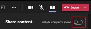How to share audio files during a Teams meeting