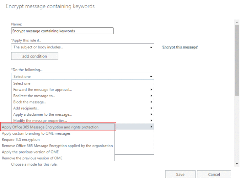 Office 365 Email Message Encryption And Security