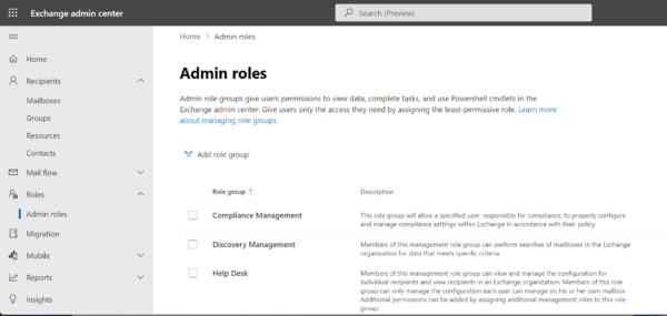 Assigning the “Mailbox Import Export” role in Office 365