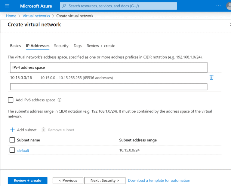 Azure Virtual Network