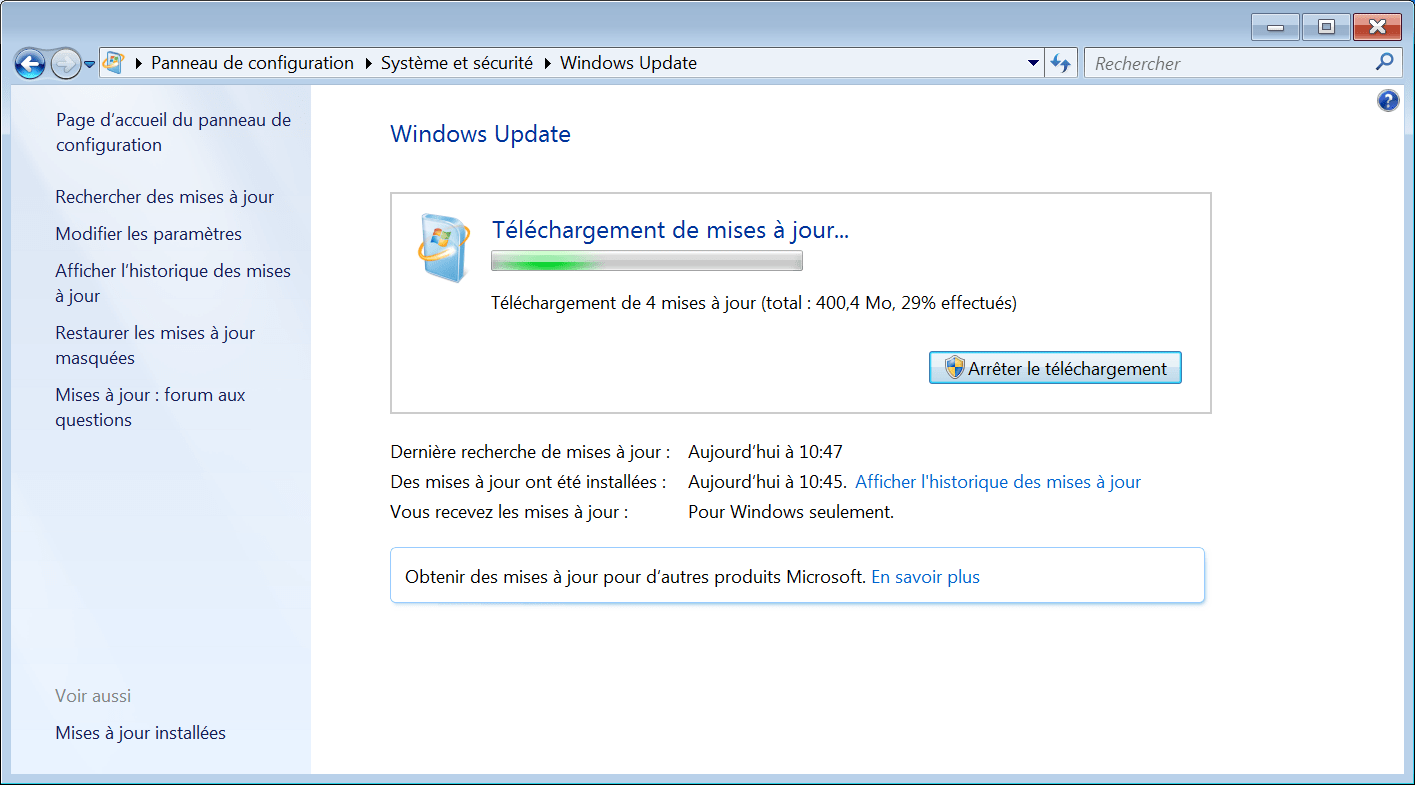 How to receive Windows 7 updates